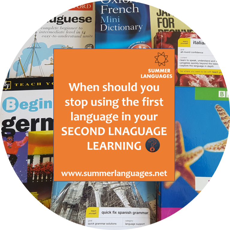 Monolingual studying. When should you stop using the first language in ...